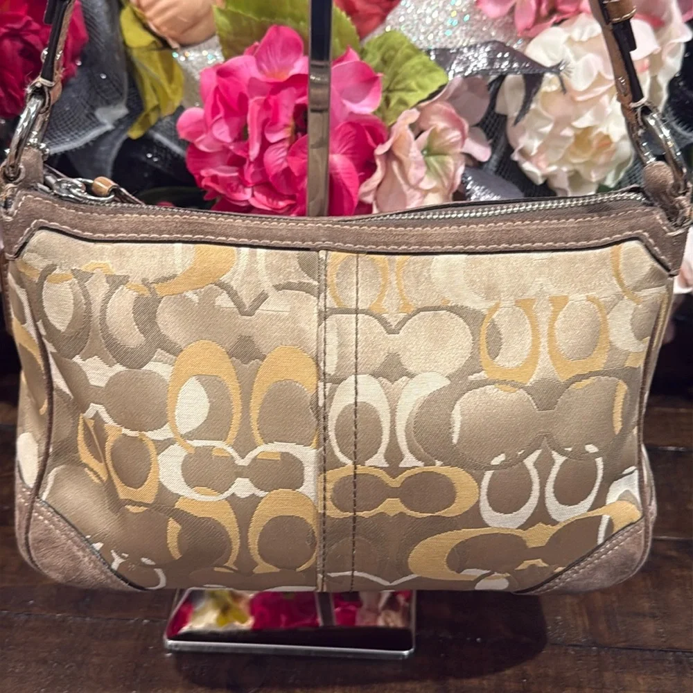 Coach | Bags | Coach Vintage Chelsea Signature Leather Suede Shoulder ...